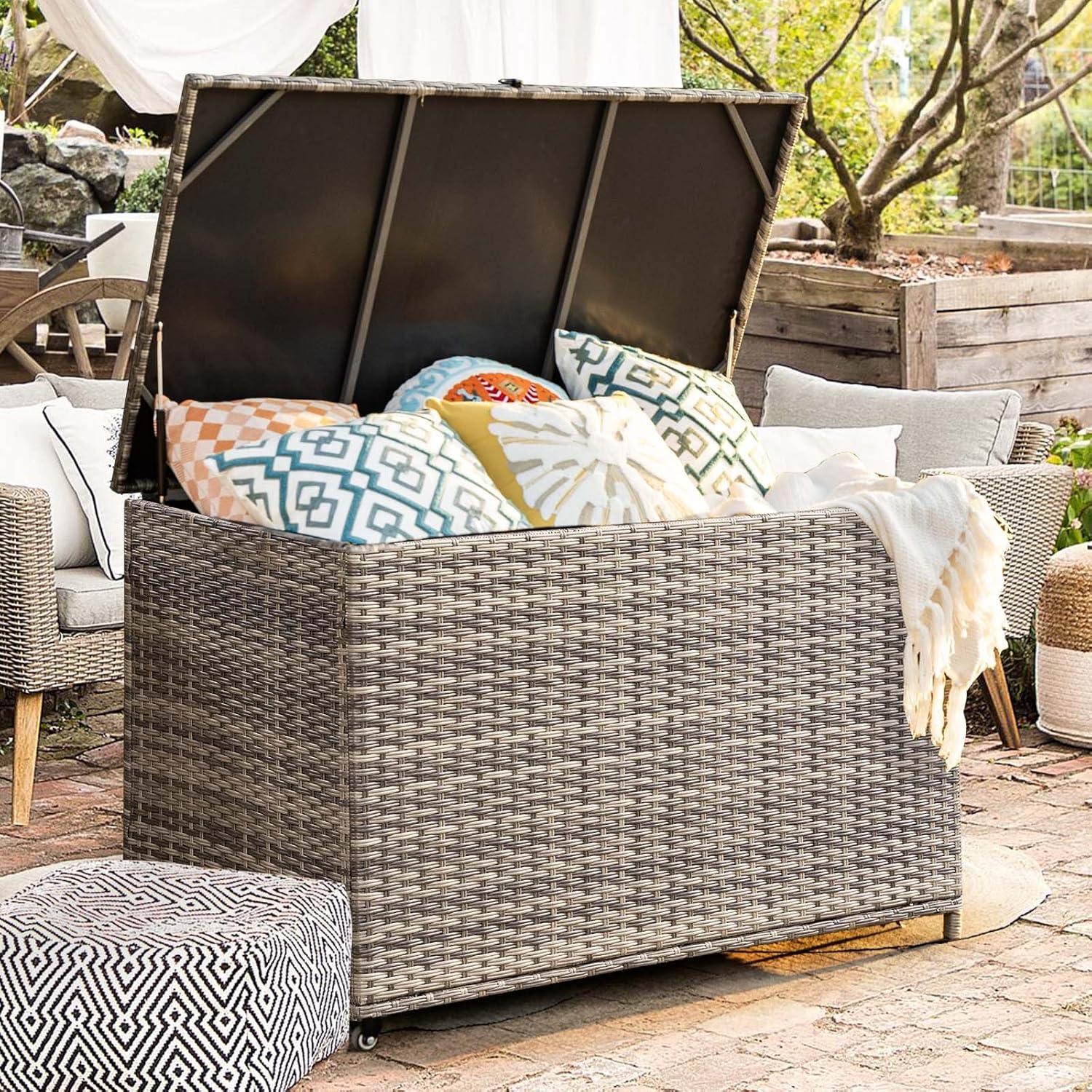 Wicker Deck Box: A Stylish Outdoor Storage Solution - Water Happiness